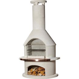 Buschbeck Grillkamin &raquo;Rondo&laquo; BxTxH: 115x70x208 cm wei&szlig; B/H/T: 115cm x 70cm