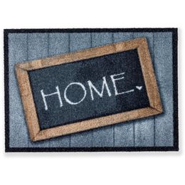 Astra Fu&szlig;matte &raquo;Deco Brush 1630&laquo; rechteckig 7 mm H&ouml;he Schmutzfangmatte, mit Spruch, In -und Outdoor geeignet bunt Kunstfaser B : 50cm 1 Stk., 7mm, L: 