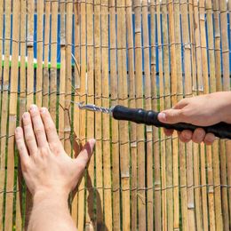 Windhager Sichtschutzzaunmatten nat&uuml;rlicher Sicht- und Windschutz f&uuml;r Balkon und Terrasse, L: 3 m beige Bambus