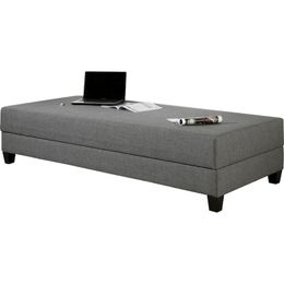 Maintal G&auml;stebett mit Bettkasten grau Holzwerkstoff Struktur Holzwerkstoff, Liegefl&auml;che B/L: 80cm x 200cm, Bonnell-Federkernmatratze