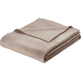 Estella Wohndecke &raquo;Trevi&laquo; mit H&auml;keleinfassung, Kuscheldecke grau Baumwolle, Mischgewebe, Polyester B/L: 160cm x 200cm