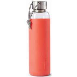 black+blum Trinkflasche stylisch und auslaufsicher, 600 ml orange Glas 600ml
