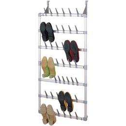 Ruco Schuhregal Aluminium/Kunststoff, f&uuml;r bis zu 21 Paar Schuhe silber Aluminium, Kunststoff B/H/T: 66cm x 139cm x 12,5cm