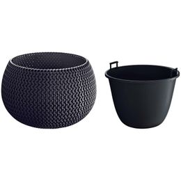 Prosperplast Pflanzk&uuml;bel &raquo;Splofy Bowl&laquo; &Oslash;xH: 29x19 cm grau Kunststoff &Oslash; 29cm