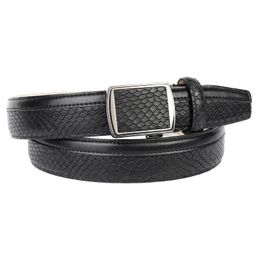 Anthoni Crown Herren Lederg&uuml;rtel in Schlagenoptik schwarz 90