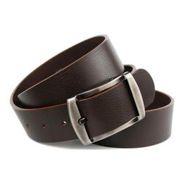 Anthoni Crown Herren Lederg&uuml;rtel Vollleder Jeansg&uuml;rtel in dunkelbraun braun 110