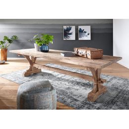 Esstisch Teak 270x100x78 natur unbehandelt BASSANO #128