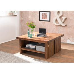 Couchtisch Sheesham 90x90x45 noble unique lackiert SYDNEY #120