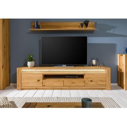 TV-Board Wildeiche 223x40x53 natur ge&ouml;lt KENT #132