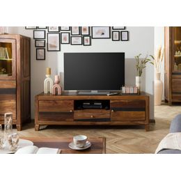 TV-Board Sheesham 175x45x55 dunkelbraun lackiert ANCONA #210