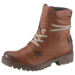 Rieker Damen Schn&uuml;rboots mit herausstechender Schn&uuml;rung braun 37 (4,5)