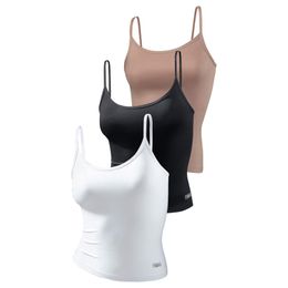 Vivance Unterhemd Damen Gr&ouml;&szlig;e XS/S nude / schwarz / wei&szlig;