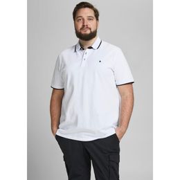 Jack & Jones PlusSize Jack & Jones Plussize Herren Jack & Jones PlusSize Poloshirt &raquo;JJEPAULOS POLO SS NOOS PLS&laquo; Baumwolle, regular fit wei&szlig; 4XL
