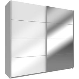 wimex Schwebet&uuml;renschrank &raquo;Easy&laquo; mit Glas und Spiegel wei&szlig; B/H/T: 180cm x 210cm x 65cm, T&uuml;ren: 2 Stk.