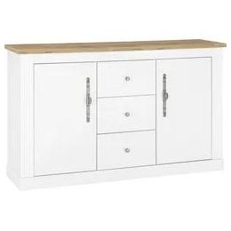Sideboard OTTO HOME "WESTMINSTER TOPSELLER", wei&szlig; (pinie wei&szlig;, wotan eiche), B:146cm H:95cm T:45cm, Sideboards, Sideboard, im romantischen Landhausstil
