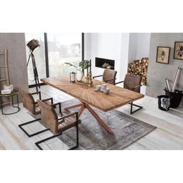Sit Esstisch &raquo;Tops&Tables&laquo; aus recyceltem Altholz Teak beige
