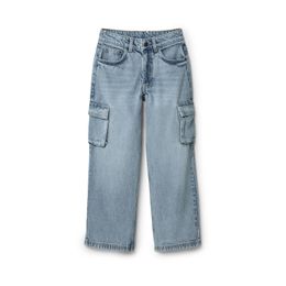 Tchibo - Kinder-Wide Leg Jeans ‒ Fit &raquo;Lena&laquo; - M&auml;dchen - Gr. 140 - dunkelblau