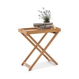Tchibo - Garten-Tabletttisch - 70x40x74cm - braun - Akazienholz / Stahl / Polypropylen