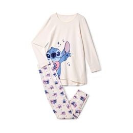 Tchibo - Kinder-Pyjama Stitch - M&auml;dchen - Gr. 134/140 - rosa/print
