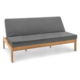 Tchibo - 2-in-1-Gartenbank ‒ Doppel-Sonnenliege - 185x110x46cm - anthrazit - Akazienholz / Polyester / Polyurethan