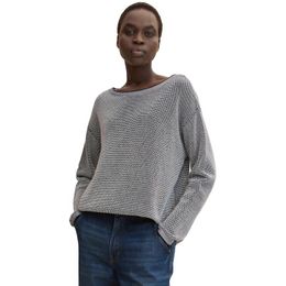 Tom Tailor Damen Tom Tailor Strickpullover mit modischer Struktur blau S (36)