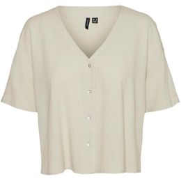 V&eacute;ro Moda Vero Moda Damen Kurzarmshirt &raquo;VMJESMILO 2/4 SHIRT WVN GA NOOS&laquo; mit V-Ausschnitt M (38)