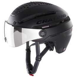 Cratoni Fahrradhelm &raquo;Pedelec-Helm Commuter&laquo; eingebautes R&uuml;cklicht, Reflektoren schwarz Fahrradhelm