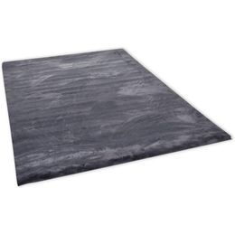 Gino Falcone Fellteppich &raquo;Kuschelteppich Chiara&laquo; rechteckig 30 mm H&ouml;he Kunstfell, Kaninchenfell-Haptik, besonders weicher Langflor grau Polyester B : 40cm 1 Stk., 
