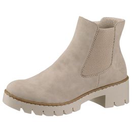 Rieker Damen Chelseaboots mit heller Profilsohle beige 36