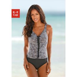 Lascana Damen Lascana Badeanzug mit trendigem Animalprint und Shaping-Effekt braun 46, Cup D