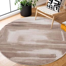 Carpet City Teppich &raquo;Noa 9261&laquo; rund 11 mm H&ouml;he Kurzflor, Modern, Weicher For, Pflegeleicht beige Kunstfaser