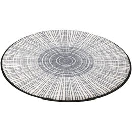 wash+dry by Kleen-Tex Teppich &raquo;Cascara&laquo; rund 7 mm H&ouml;he rutschhemmend, In- und Outdoor geeignet, waschbar, Wohnzimmer grau Kunstfaser &Oslash; 85cm 1 Stk., 