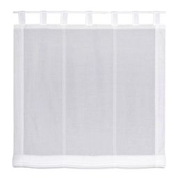 GERSTER Raffrollo &raquo;Barnd&laquo; mit Schlaufen freih&auml;ngend Schlaufenrollo BARND, Halbtransparent wei&szlig; Obermaterial: 100% Polyester 170cm, Schlaufen, 120cm