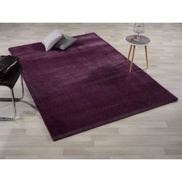 Gallery M branded by Musterring Hochflor-Teppich &raquo;Solo&laquo; rechteckig 30 mm H&ouml;he besonders weich durch Microfaser, Wohnzimmer lila Kunstfaser B : 68cm 1 