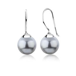NENALINA Damen Paar Ohrh&auml;nger &raquo;H&auml;nger Basic Synthetische Perle 925 Silber&laquo; silber