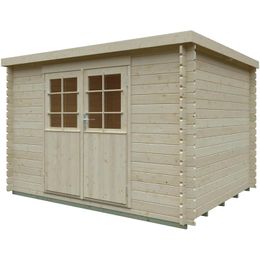 Kiehn-Holz Gartenhaus &raquo;Hummelsee 3&laquo; beige Holzwerkstoff Fu&szlig;boden im Gartenhaus, ohne Dacheindeckung