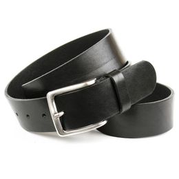 Anthoni Crown Herren Lederg&uuml;rtel Denim-Volllederg&uuml;rtel schwarz 95