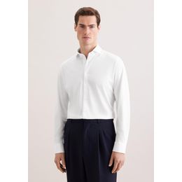 Businesshemd Seidensticker "Schwarze Rose", Damen, Gr. S (37), normale &Auml;rmell&auml;ngen, wei&szlig;, 50% Baumwolle, 50% Modal, unifarben, slim fit, 2-Knopf-Manschette, Hemden Businesshemd, Slim 1/1 Kentkragen Uni