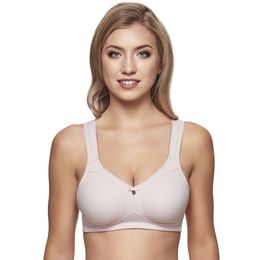 B&uuml;gelloser BH SuSa "Capri", Damen, Gr. 75, Cup E, beige (sand), Obermaterial: 40% Baumwolle, 30% Elasthan, 30% Polyamid, BHs B&uuml;gelloser BH, vorgeformte Cups, Mikrofaser, Komfort-Tr&auml;ger, bequem