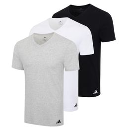 V-Shirt adidas Sportswear "Active Core Cotton", Herren, Gr. XXL, 908, assorted, Obermaterial: 100% Baumwolle, bequem h&uuml;ftbedeckend, V-Ausschnitt, Shirts V-Shirt, V-Ausschnitt, Kurzarm, bequem