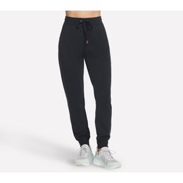 Jogginghose Skechers "SKECHLUXE ELEVATE JOGGER", Damen, Gr. XS (34), N-Gr, schwarz (bold schwarz), Obermaterial: 53% Viskose, 39% Polyester, 8% Elasthan, Hosen Jogginghose, Topseller