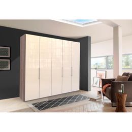 Wiemann Faltt&uuml;renschrank &raquo;Loft&laquo; Glasfront beige tr&uuml;ffeleichefarben, B/H/T: 250cm x 236cm x 58cm, T&uuml;ren: 5 Stk. 5-t&uuml;rig