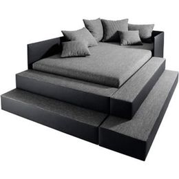 Maintal Polsterbett Spielwiese oder Schlafplatz grau Liegefl&auml;che L&auml;nge B: 200cm x 100cm, Struktur, H&ouml;he Bett: 72cm, Festpolsterung