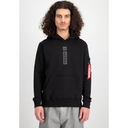 Kapuzensweatshirt Alpha Industries "Alpha PP Hoody", Herren, Gr. L, schwarz, Sweatware, Obermaterial: 80% Baumwolle, 20% Polyester, unifarben, regular fit h&uuml;ftlang, Rundhals, Sweatshirts Kapuzensweatshirt