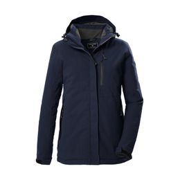 Funktionsjacke Killtec "KOW 219 WMN JCKT", Damen, Gr. 44, navy, Obermaterial: 100% Polyester;Futter: 100% Polyester;F&uuml;llung: 100% Polyester, Jacken Funktionsjacke, Atmungsaktive, wind- und wasserdichte Damenjacke, abnehmbare Kapuze