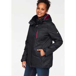 3-in-1-Funktionsjacke Polarino, Damen, Gr. 52, schwarz, Web, Obermaterial: 100% Polyester. Futter: 100% Polyester. Innenjacke: 100% Polyester, unifarben, bequem h&uuml;ftbedeckend, mit verstellbarem Klettverschluss, Jacken 3-in-1-Funktionsjacke, Au&szlig;enjacke: 3.000mm Wassers&auml;ule, wind- & wasserdicht, atmungsaktiv, Topseller