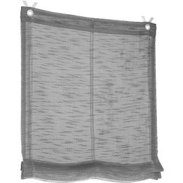 Kutti Raffrollo &raquo;Celtic&laquo; mit Hakenaufh&auml;ngung freih&auml;ngend halbtransparent, Polyester, Hakenaufh&auml;ngung grau Obermaterial: 100% Polyester 140cm, einseitig 