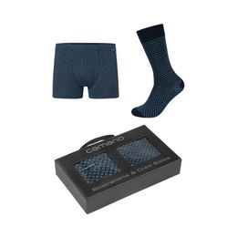 Businesssocken Camano "Socken und Boxershorts Geschenkset comfort", Herren, Gr. L, navy mix, Baumwolle, Elasthan, Socken Businesssocken, mit elastischem Bund