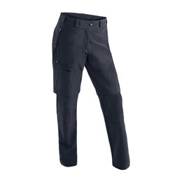 Funktionshose Maier Sports "Latit Zip W", Damen, Gr. 20, Kurzgr&ouml;&szlig;en, blau (dunkelblau), 88% Polyester (Recycelt), 12% Elasthan, Hosen Funktionshose, Damen Wanderhose, zipp-off Outdoor-Hose, 4 Taschen, Regular Fit