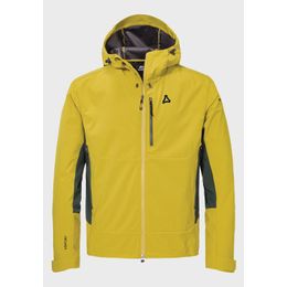 Sch&ouml;ffel Outdoorjacke SCH&Ouml;FFEL "Mountain Softshell Jk Style Milagle MNS", Herren, Gr. 50, gelb (5455, gelb), Oberstoff: Aussenseite: 92% Polyester, 8% Elasthan, Innenseite: 100% Polyester; (Membran: Thermoplastisches Polyurethan); Oberstoff Einsatz: 92% Polyester, 8% Elasthan, regular fit, Jacken Outdoorjacke